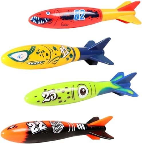 JUNI 4PCS Diving Rocket kids toy - Underwater Swimming Pool Toys Diving ...