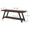Amazon.com: LVB Wood Entryway Bench, Industrial Metal Indoor Shoe Bench ...