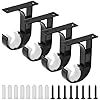 Amazon.com: 4 Pack Ceiling Curtain Rod Brackets, Aluminum Ceiling Mount ...