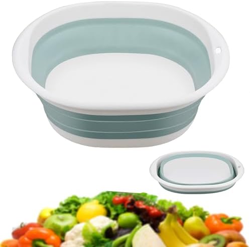 Square Collapsible Washing up Bowl, Folding Hand Wash Basin Portable ...