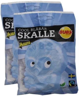 Amazon.com : 2 Bags x 90g of BUBS Cool Blueberry Sour Skum Candy - Sour ...
