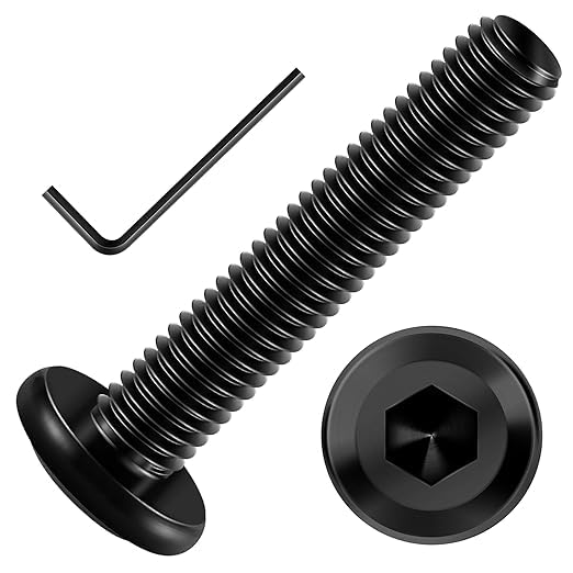 Eisbiek M6 x 35mm 10Pcs Flat Head Hex Socket Cap Screws Bolts, 304 ...