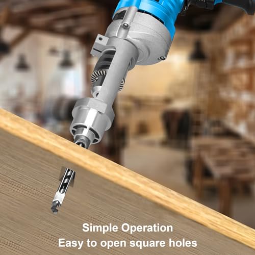 Square Hole Drill Bit Adapter, Woodworking Mortise Square Drill Bit ...
