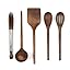 Amazon.com: Salt & York 5-piece Walnut Wooden Kitchen Utensil Set ...