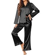 Ekouaer Women's Pajama Set Plaid Pj Long Sleeve Sleepwear Soft Contrast ...