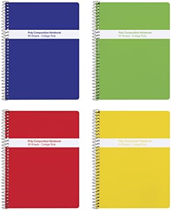 Amazon.com : Oxford Spiral Composition Notebooks, 4 Pack, College Ruled ...