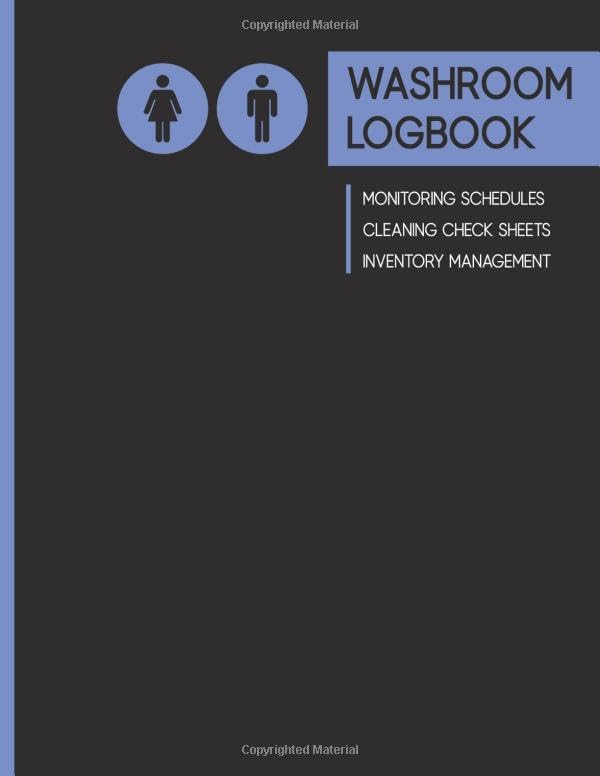 Washroom Logbook, Monitoring Schedules, Cleaning Check Sheet, Inventory ...