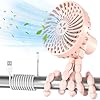 Amazon.com: Stroller Fan Handheld Fan 3000mAh Clip on Fan with 3 Speed ...