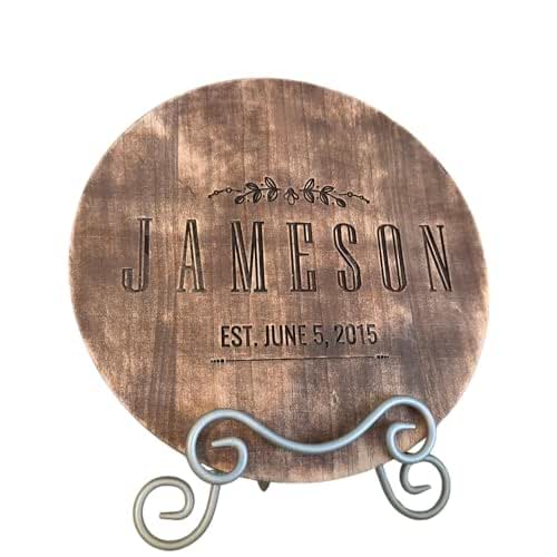 Amazon.com: Personalized Wooden Lazy Susan for Dining Table with Round ...