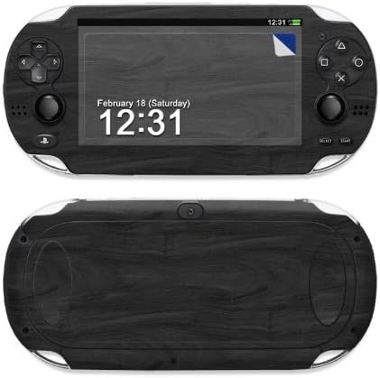 Amazon.com: PS Vita Skin Sticker - Black Woodgrain precision engineered ...