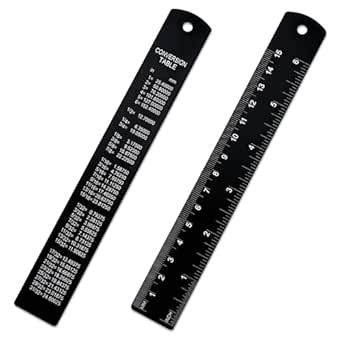YOKUDO 6 Inch Metal Ruler Stainless Steel Rulers for Office and School ...