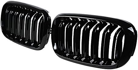 Kidney Gloss Black Dual Front Hood Grill for BMW 2015-2018 X 5M F85 X ...