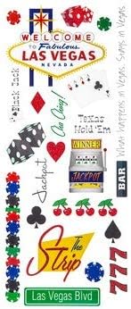 Amazon.com: Las Vegas Glitter Travel Scrapbooking Stickers : Arts ...
