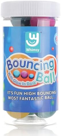 WHIMSY Bouncing Balls - 14 Colorful Crazy Balls for Kids' Outdoor Fun ...