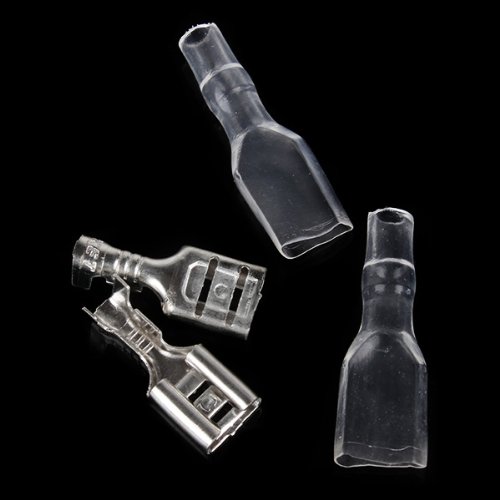 100pcs 6.3mm Tinning Crimp Terminal Spade Connector for Relay Circuit ...