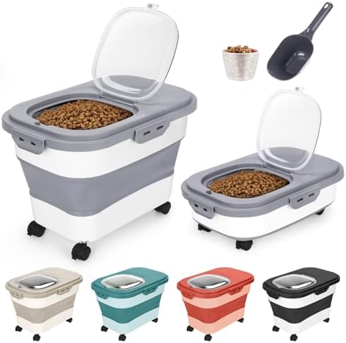 Amazon.com: Dog Food Container, 20~23 lbs Collapsible Dog Food Storage ...