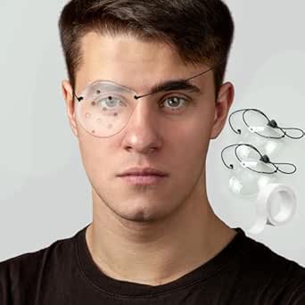 Lot de 2 cache-yeux stériles en plastique transparent pour la ...