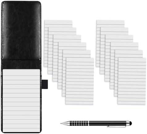 Meetory 15 Pcs Small Pocket Notebook Mini Notepad Set, Included A7 Pu ...
