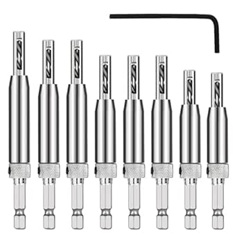 Amazon.com: Self Centering Drill Bit Set, Self Centering Hinge Tapper ...