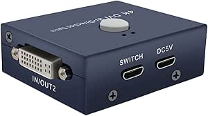 Amazon.co.jp: PC Laptop DVI 2 Ports Manual Switcher Selector 4K Switch ...