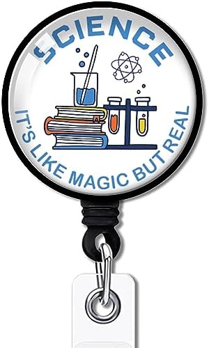 Amazon.com : YAZMEEN Lab Technician Retractable Badge Reel with ...