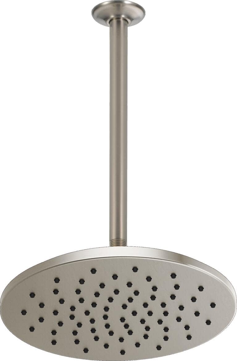Delta Faucet Rain Shower Head, Rainfall Shower Head, Brushed Nickel ...