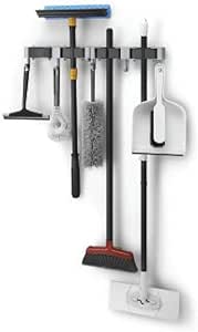Metaltex Hang-Up 4 - Mop and Broom Holder Wall Mounted, or Tool Rack ...