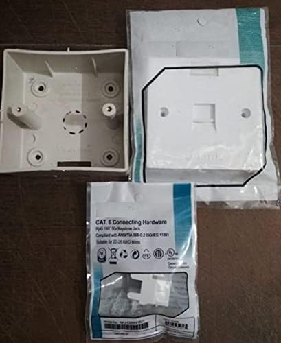 Kinetic Combo Set RJ45 CAT6E LAN I/O Network Keystone Jack, Gang Box ...