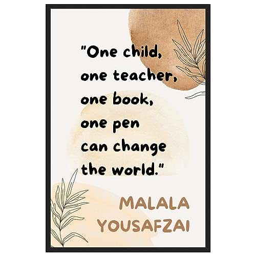 Amazon.com: Inspirational Feminist Poster - Malala Yousafzai Quote ...