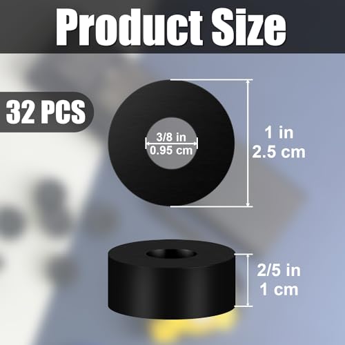 Snapklik.com : Multi Purpose Rubber Spacers, 1 Inch OD X 3/8 Inch ID X ...