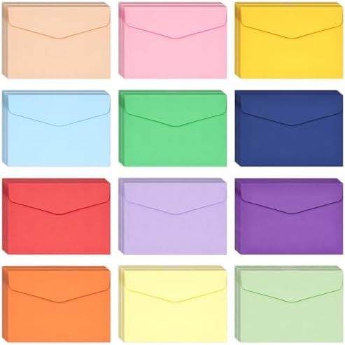 VGOODALL 120PCS Mini Envelopes Assorted Colours, Small Coloured Gift 11 ...