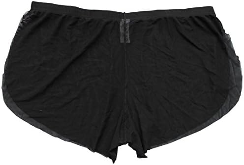 MSemis Men's Underwear Mesh Boxer Briefs Shorts Sheer Split Side Swim ...