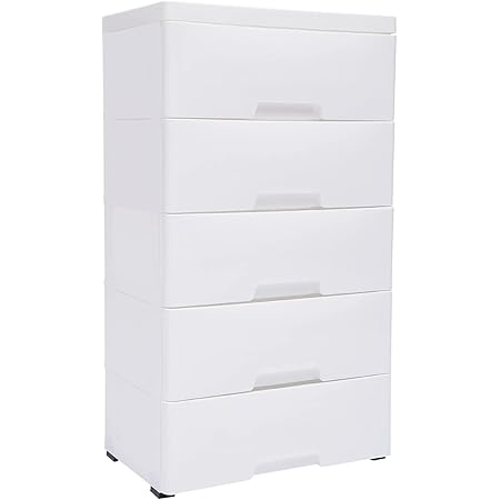 Amazon.com: Plastic Drawers Storage Cart Mobile Cabinet with Casters, 5 ...