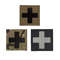Infrared Reflective Medical Cross Morale Patch 2x2 Inch Coyote Brown ...