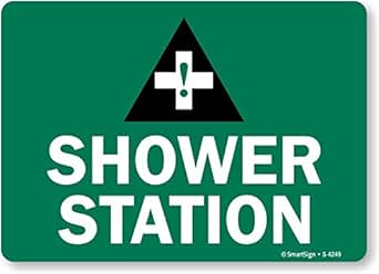SmartSign “Shower Station” Sign | 10" x 14" Aluminum: Amazon.com ...