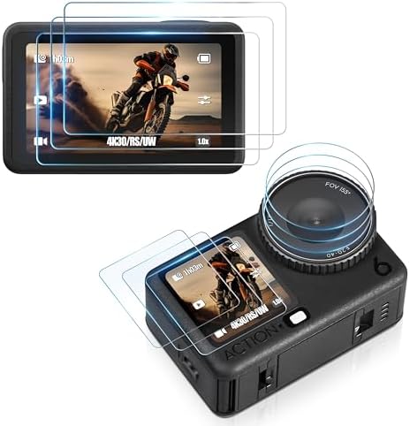 STARTRC PHOTO Osmo Action 6 Displayschutzfolie, Objektivschutz für DJI ...