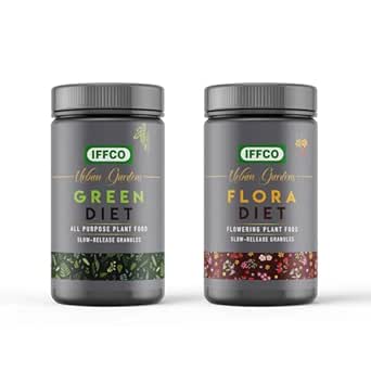 IFFCO Urban Gardens - Green Diet + Flora Diet Combo - 2Kg - Organic Plant Food Fertilizer For ...