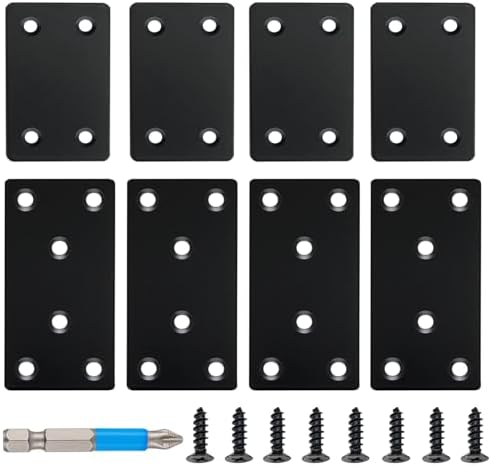 Amazon.com: Global Industrial Table Top Connector Bracket, Metal, Black ...