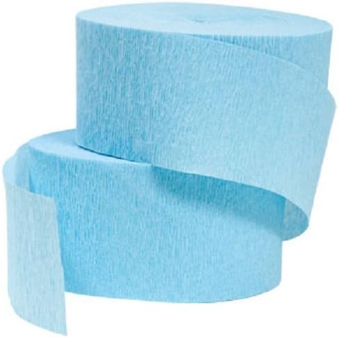 Amazon.com: 4 ROLLS, LIGHT BLUE / SKY BLUE / BABY BLUE Crepe Paper ...