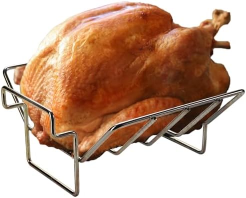 Amazon.com : Mikim Carbon Steel Roasting Rack for Grilling and Smoking ...