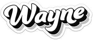Amazon.com - Wayne Name Sticker - Waterproof Vinyl Decal for Car Bumper ...