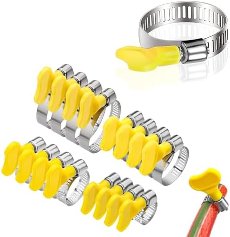 DGHOME 16 Pieces 4 Size Hose Clips Set with Handle, Adjustable 16mm ...