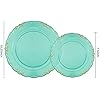 Amazon.com: LIYH 100 Pcs Clear Green Plastic Plates - Emerald Green and ...
