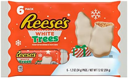 Amazon.com: REESE'S White Creme Peanut Butter Trees Candy, Christmas, 1 ...