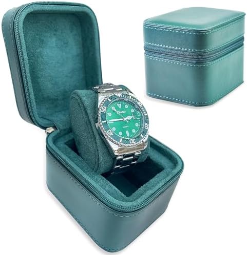 Amazon.com: ShineLexiQ Premium PU Leather Single Watch Case - Compact ...