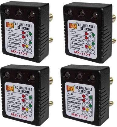 MX AC Electrical Line Fault Detector 3 Pin Socket Tester Automatic ...