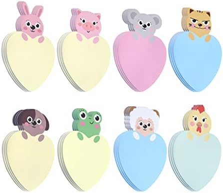 TIESOME Cute Sticky Notes, 4 Pack Cartoon Sticky Notes Cute Bear ...