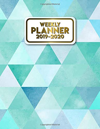 Weekly Planner 2019-2020: Nifty Watercolor Turquoise Daily Weekly ...