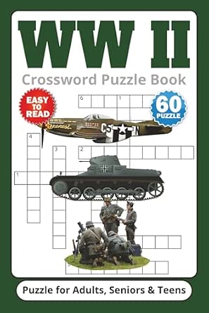 WW2 Crossword Puzzle Book: Crossword Puzzles with Easy to Read Print ...