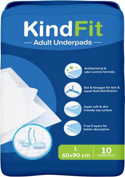 Kindfit Disposable Underpad Sheet (Pack of 30 Pcs, Blue, Size: 60x90 ...